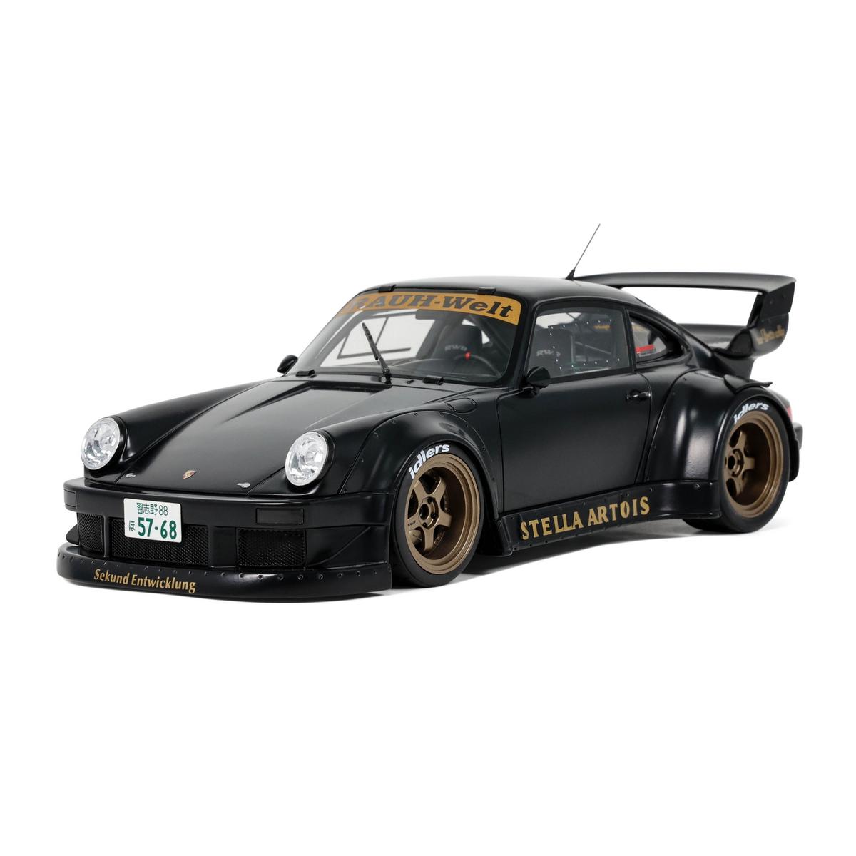 Porsche RWB Bodykit Stella Artois fekete 2008 modell autó 1:18 - Modell ...