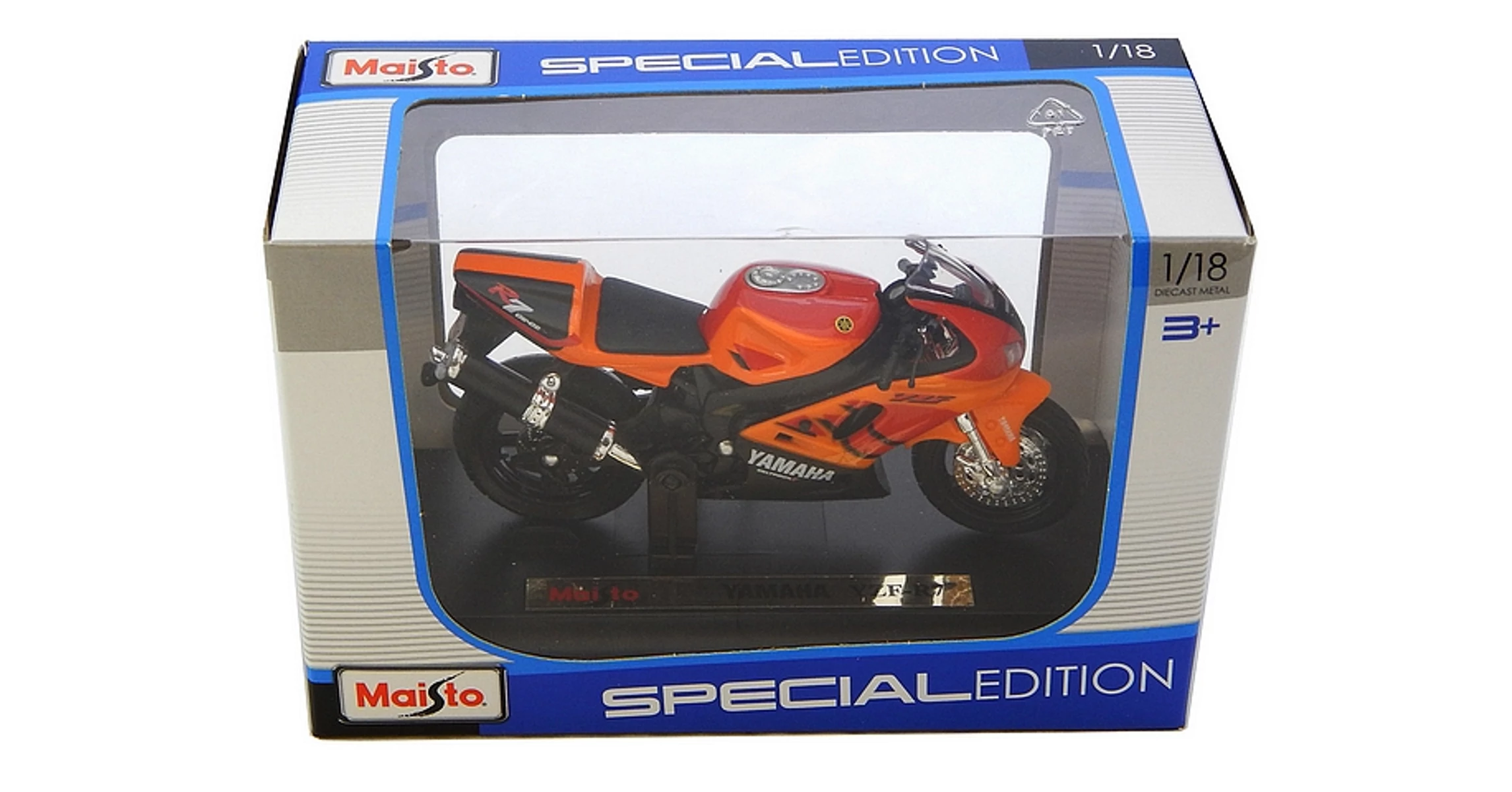 Yamaha YZF-R7 orange modell 1:18 - Modell motor Shop 1/18