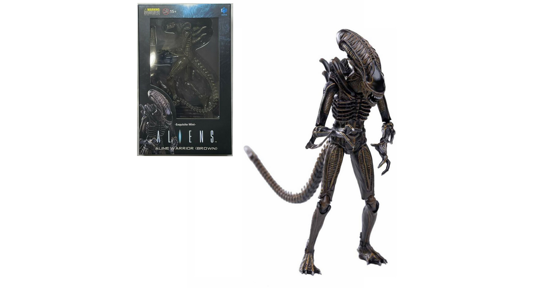 Aliens Brown Alien Warrior figura 1:18, 12 cm - Alien vs. Predator