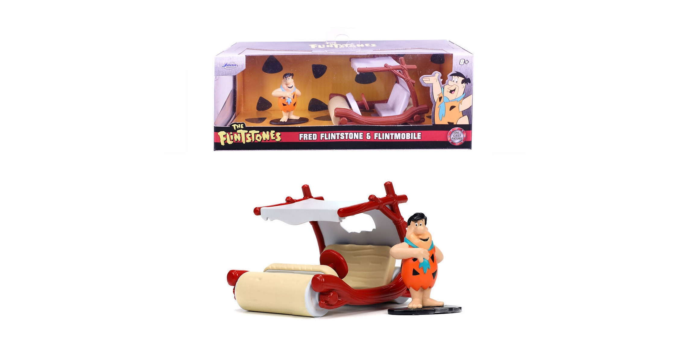 Fred Flintstone & Flintmobile modell autó 1:32 - A Flintstone család