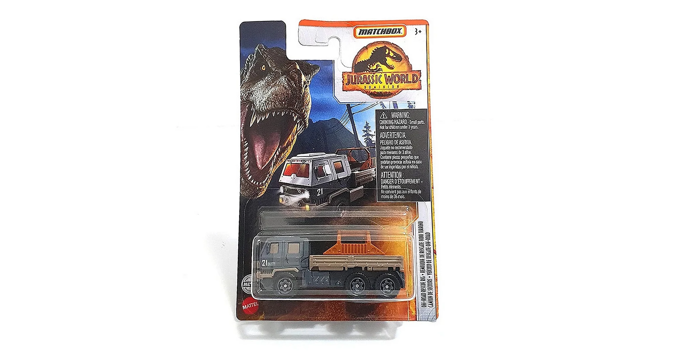 Jurassic World Off-Road Rescue Rig Matchbox 1:64 - Modell autó Shop 1/64